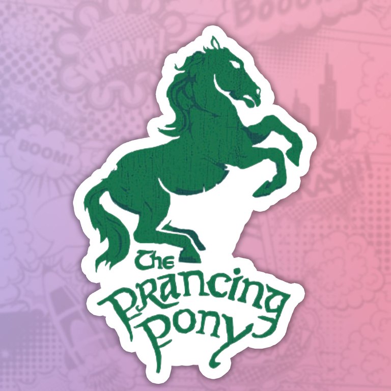 THE PRANCING PONY LOTR STIKER