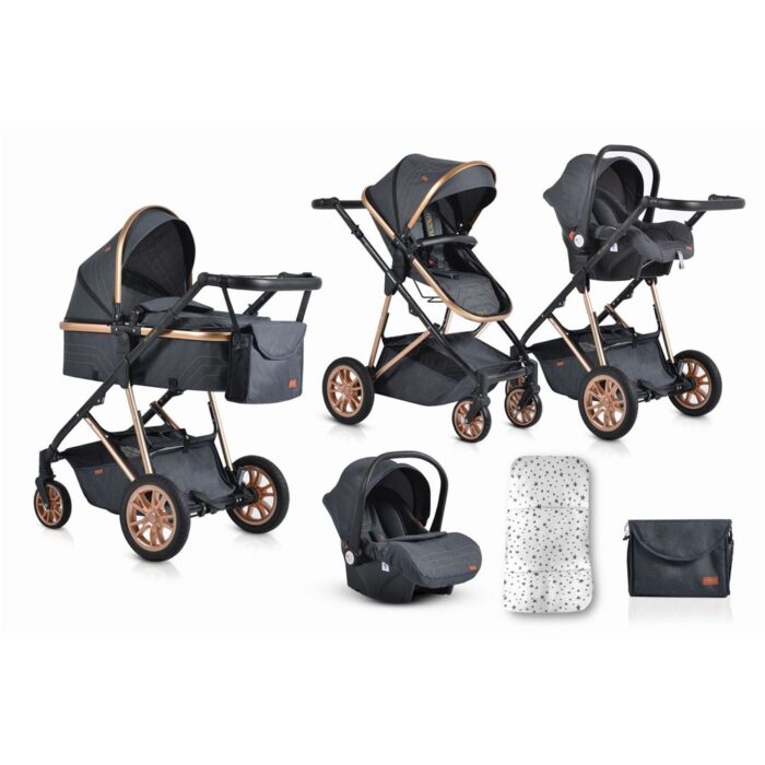 Cangaroo Kolica za bebe set 2u1 Midas Black