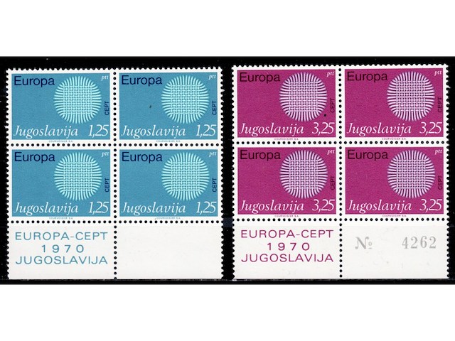 EVROPA CEPT 1970 ČETVERAC SA RANDOM