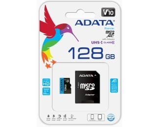 A-DATA Memorijska kartica UHS-I MicroSDXC 128GB class 10 + adapter AUSDX128GUICL10A1-RA1