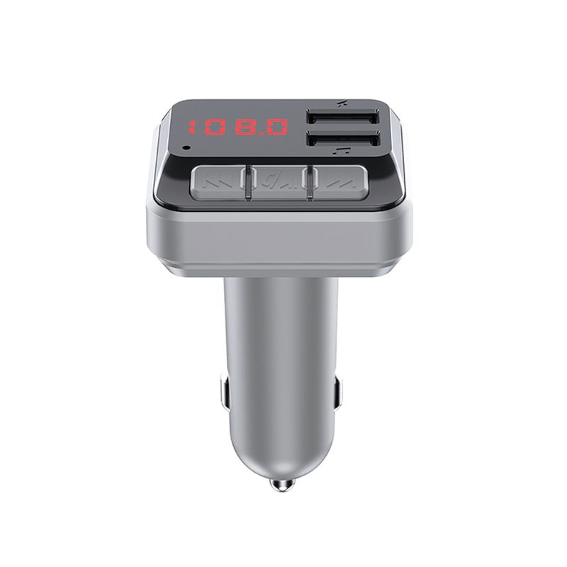 FM transmiter C6 USB Bluetooth 5.0 12-24V handsfree sivi