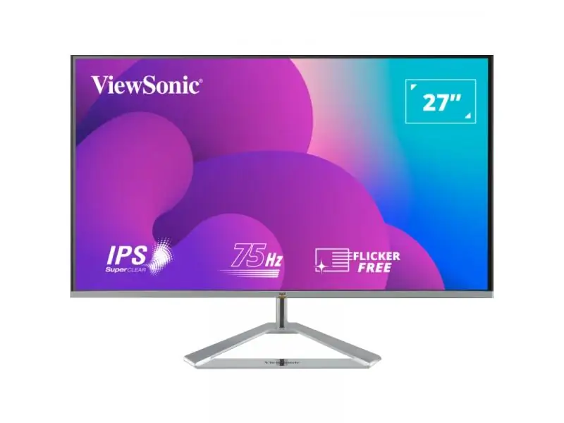 VIEWSONIC MONITOR 27 VIEWSONIC VX2776-SMH 1920×1080/FULL HD/4MS/IPS/75HZ/VGA/HDMI/FRAMELESS/ZVUČNICI