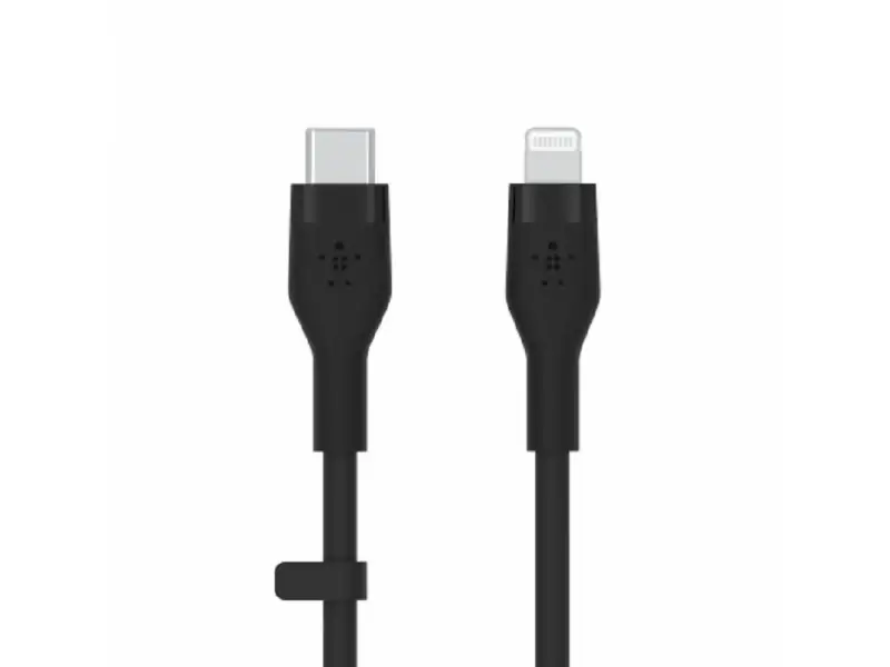 BELKIN BELKIN BOOST CHARGE FLEX SILICONE CABLE USB-C TO LIGHTNING – 2M – BLACK (CAA009BT2MBK)