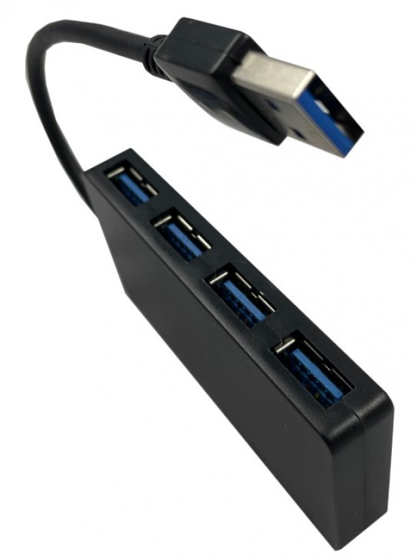 UHB-U3P4-03 ** Gembird USB 3.0 4-port HUB, storage speed 5Gbps, black (671)