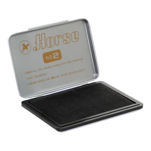 Horse original jastuče za pečate metalno H-02, 70x110 mm Horse crna