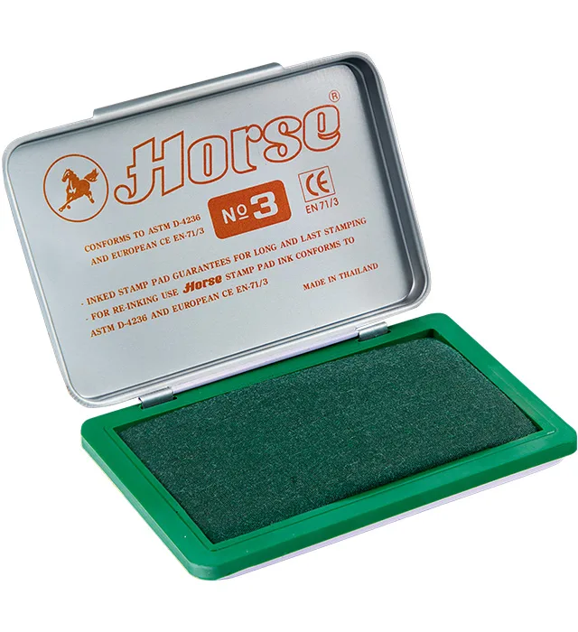 Horse original jastuče za pečate metalno H-03, 54x85 mm Horse zelena