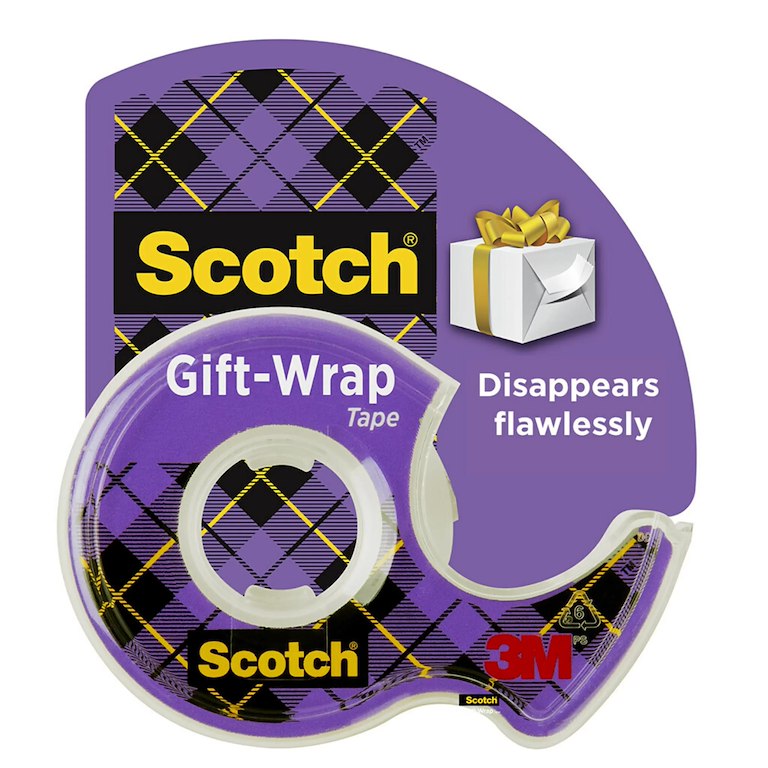 Lepljiva traka Scotch GiftWrap na stalku, 19mmx16,5m