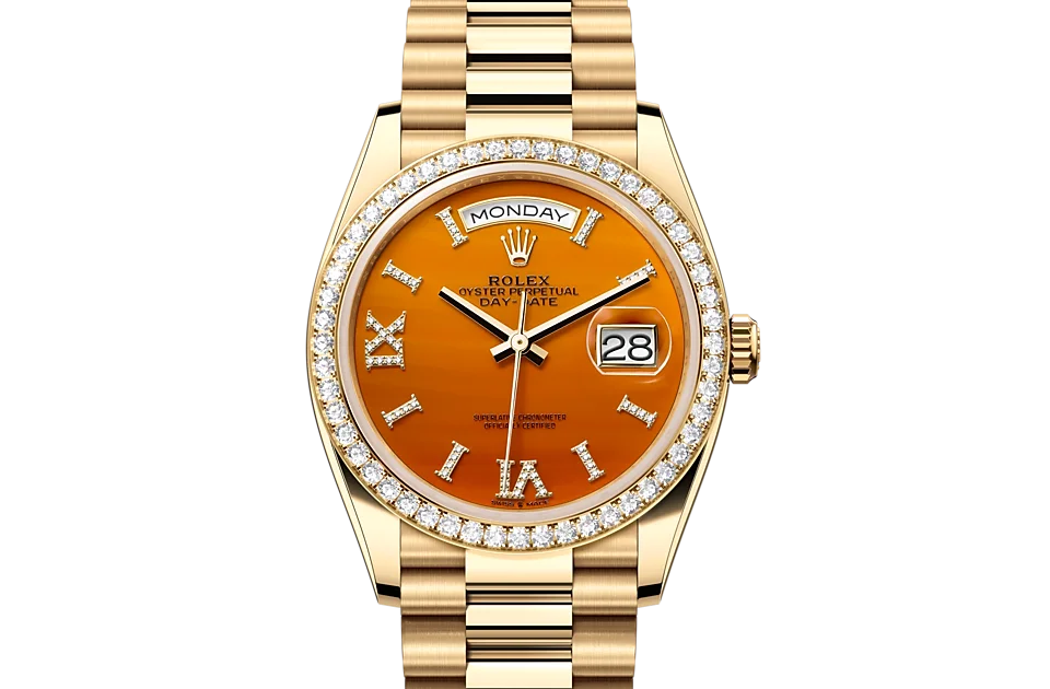 Rolex
DAY-DATE 36
Oyster, 36 mm, yellow gold and diamonds
M128348RBR-0049