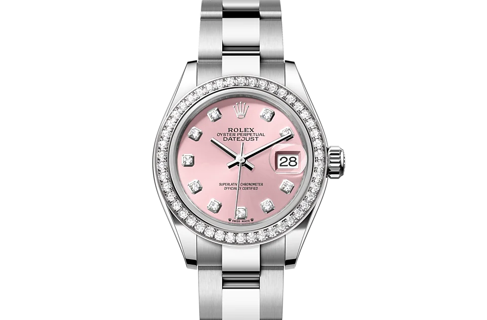 Rolex
LADY-DATEJUST
Oyster, 28 mm, Oystersteel, white gold and diamonds
M279384RBR-0004