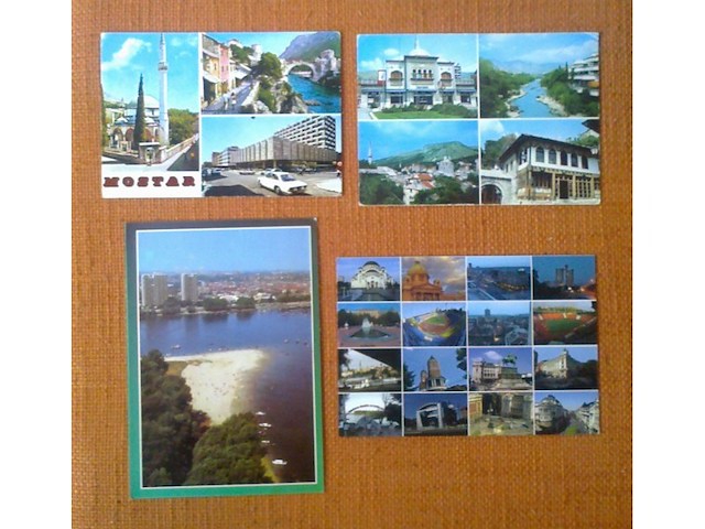 LOT od 4 razglednice 2 x Beograd (Beograd / Zemun) 2 x
