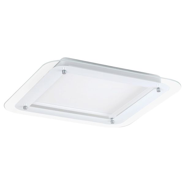 RABALUX Lorna, staklena plafonjera, LED 18W, 4000K, 40x40cm