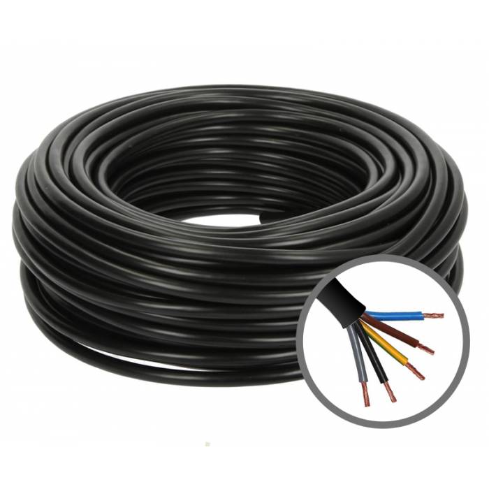 (T2) H05VV-F (PP/J 5x1.5 crna) licnasti kabel