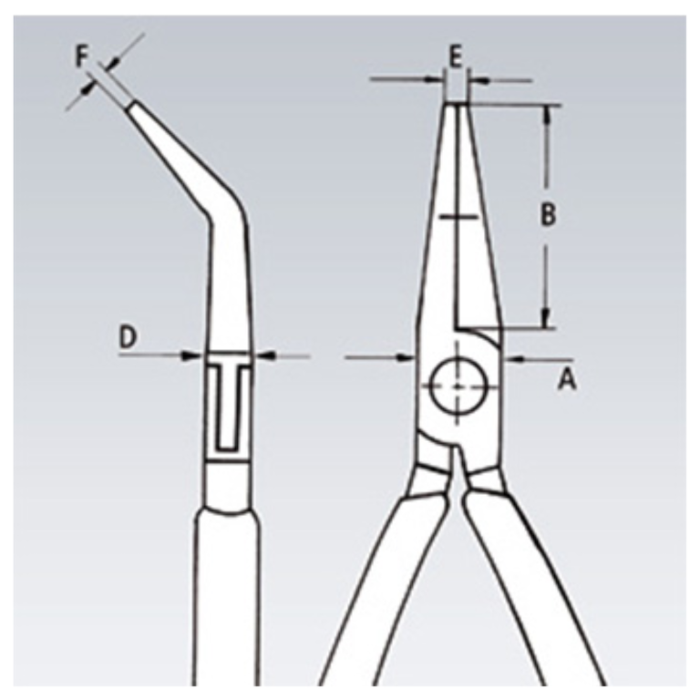 Knipex – Elektroničarska klešta za hvatanje ESD pod uglom 45° 115mm – 35 42 115 ESD