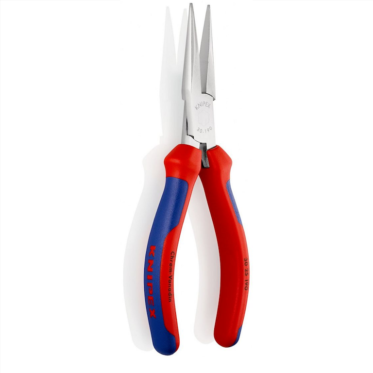Knipex – Klešta sa dugim poluokruglim čeljustima 190mm – hromirana – 30 25 190
