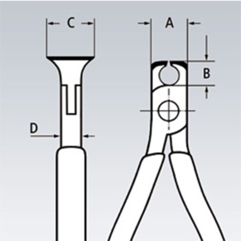 Knipex – Sečice čeone za elektroniku ESD 115mm – 64 02 115 ESD