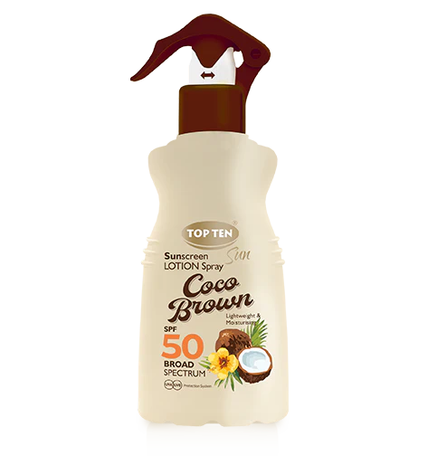 Top Ten Sun Coco Brown sprej losion spf 50 180ml