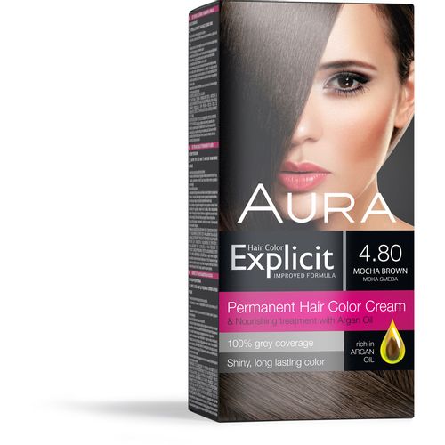 AURA Explicit farba za kosu 4.80 Moka smeđa