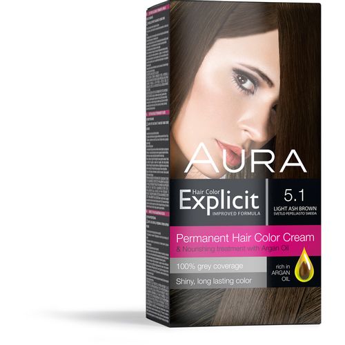 AURA Explicit farba za kosu 5.1 Svetlo pepeljasto smeđa
