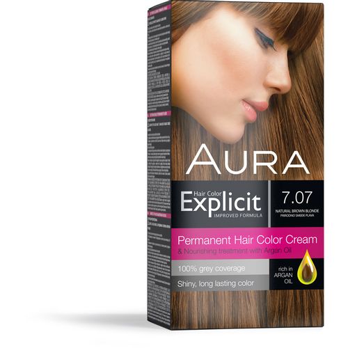 AURA Explicit farba za kosu 7.07 Prirodno smeđe plava