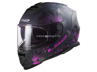 Kaciga LS2 Full Face FF800 STORM BURST mat crno roza sa naočarima - 2XL