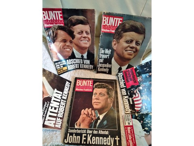 Nemački časopisi Bunte o životu Kenedijevih 1963-68 god