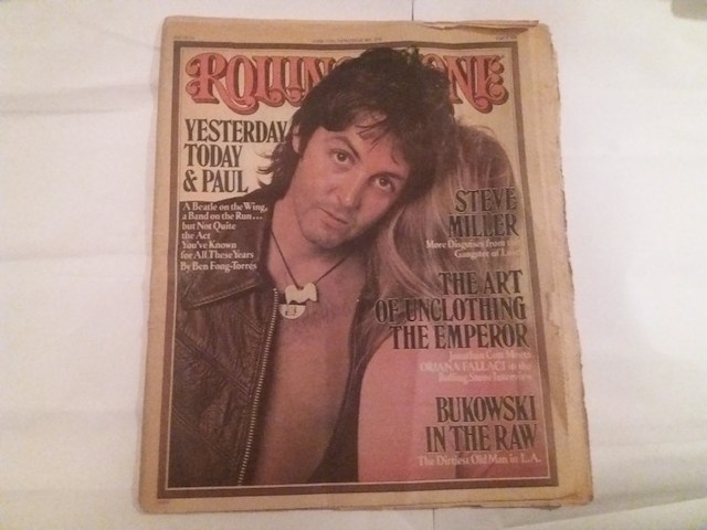 ROLLING STONE JUNE 1976 NOM. 215 CHARLES BUKOWSKI