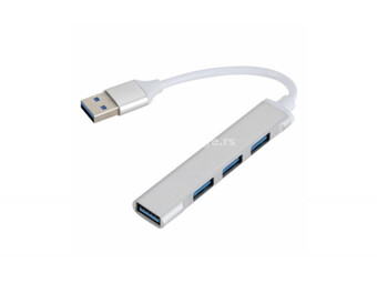 USB 3.0 na 4 x HUB 3.0 metal sivi