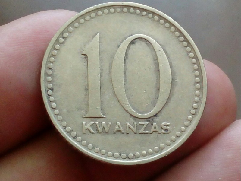 Angola, 10 kwanzas 1975