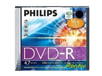 PHILIPS DVD-R 16x 1pcs slim case