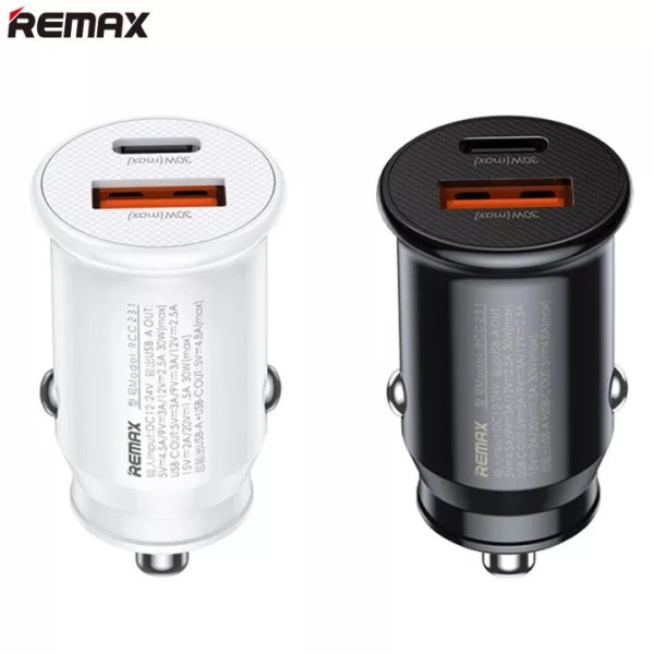 Auto punjac 1xUSB+1xTIP C 30W RCC231, crni REMAX