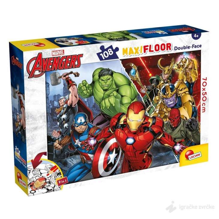 Slagalica MARVEL AVENGERS 2u1 MAXI (108 pcs)