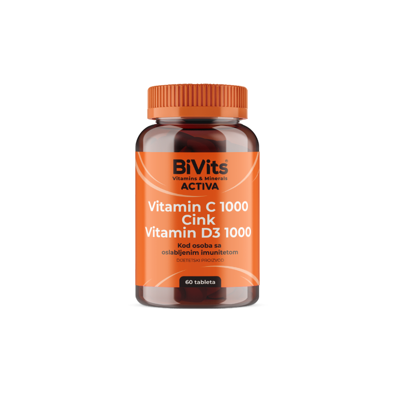BiVits ACTIVA Vitamin C 1000 Cink Vitamin D3 1000 60 tableta