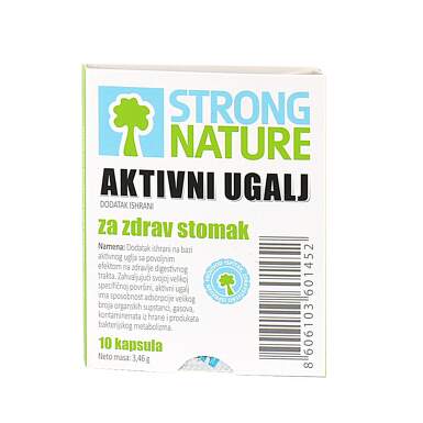 Strong nature aktivni ugalj 250 mg 10 kapsula