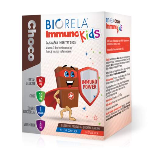 Biorela Choco Immuno Kids čokoladice, 20 komada