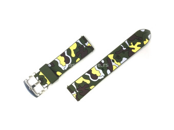 CELLECT Samsung Gear S3 silicone watch strap 46mm camouflage yellow