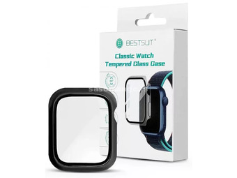 BESTSUIT Classic Watch Tempered Glass protection case mounted hardened glass Apple Watch 7/Series...