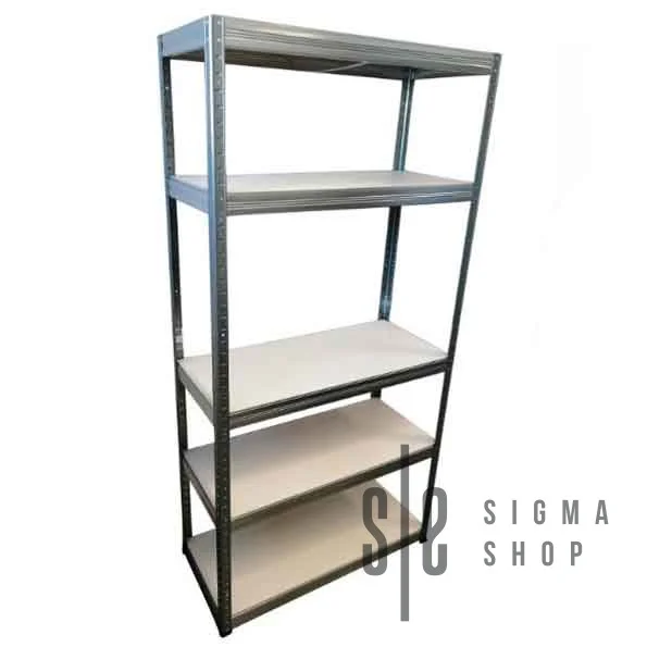 Polica metal i beli medijapan 180x90x40cm 5x175kg