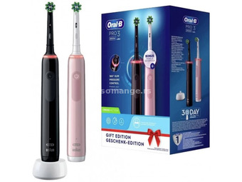 ORAL-B Pro 3 3900N Duopack Electronic toothbrush black-pink