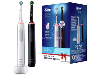 ORAL-B Pro 3 3900 Duopack Electronic toothbrush black-white (Basic guarantee)