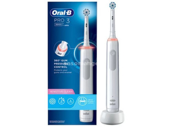 ORAL-B Pro 3 3000 Sensi Clean Electronic toothbrush white