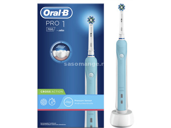 ORAL-B Pro 1 700 CrossAction Electronic toothbrush blue - white (Basic guarantee)