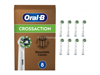 ORAL-B Cross Action CleanMaximizer electric toothbrush replacement head 8pcs white