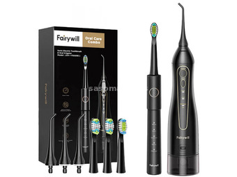 FAIRYWILL FW 5020E+FW-E11 Sonic toothbrush and mouthwash stock black