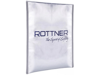 ROTTNER Fire Proof Bag Din A4 fireproof case silver