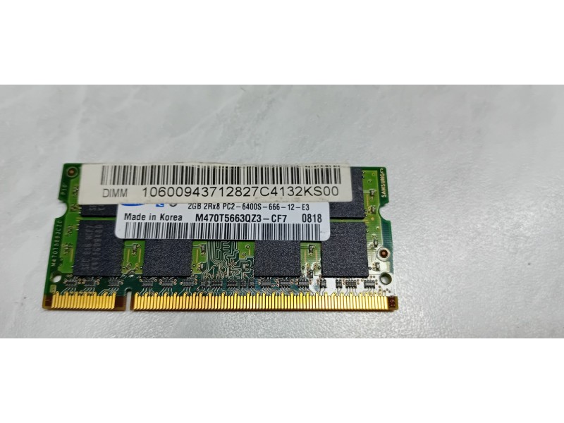 2gb ddr2 za laptop samsung 800mhz ispravna