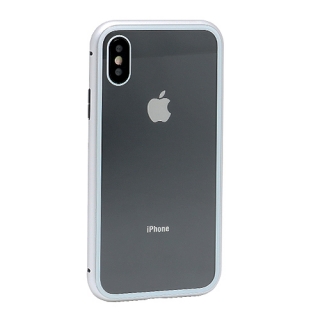 Futrola Magnetic frame za Iphone X srebrna