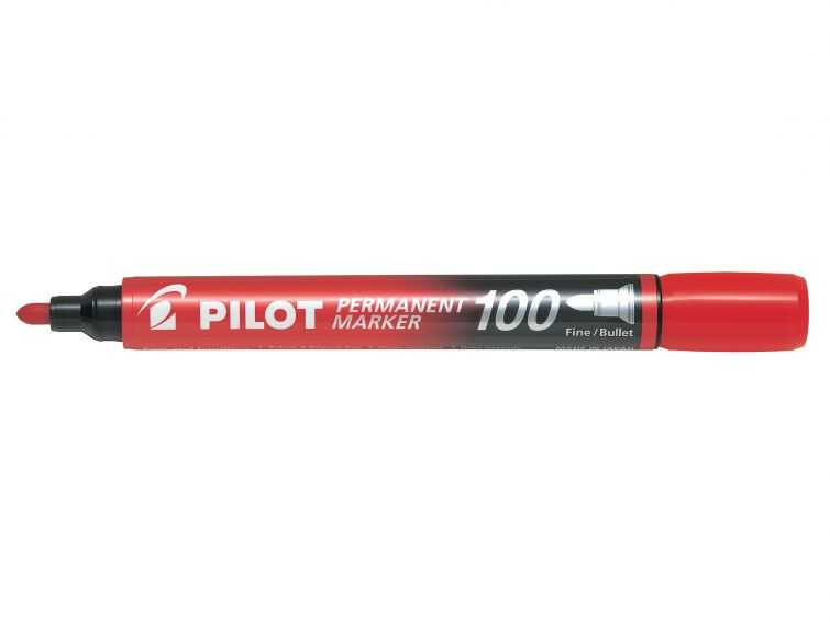 Marker permanent crveni 100 okrugli Pilot