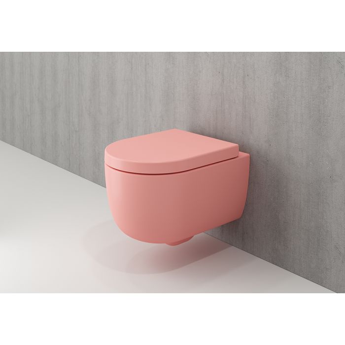 BOCCHI kompakt RIM-FREE konzolna ROZE MAT WC šolja + daska