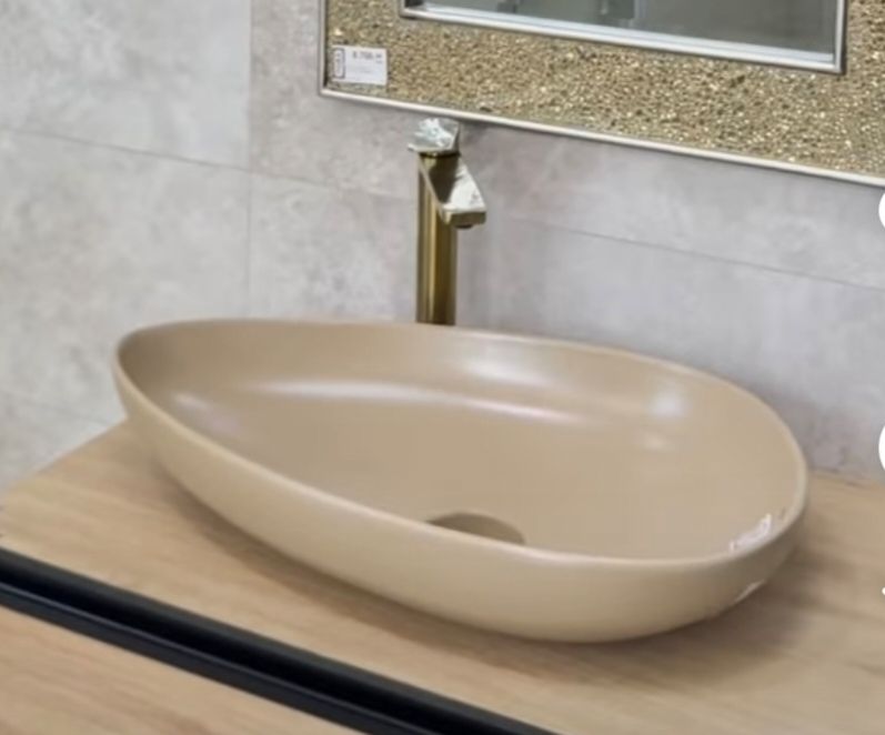 BOCCHI nadgradni lavabo KREM MAT 58 cm ETNA