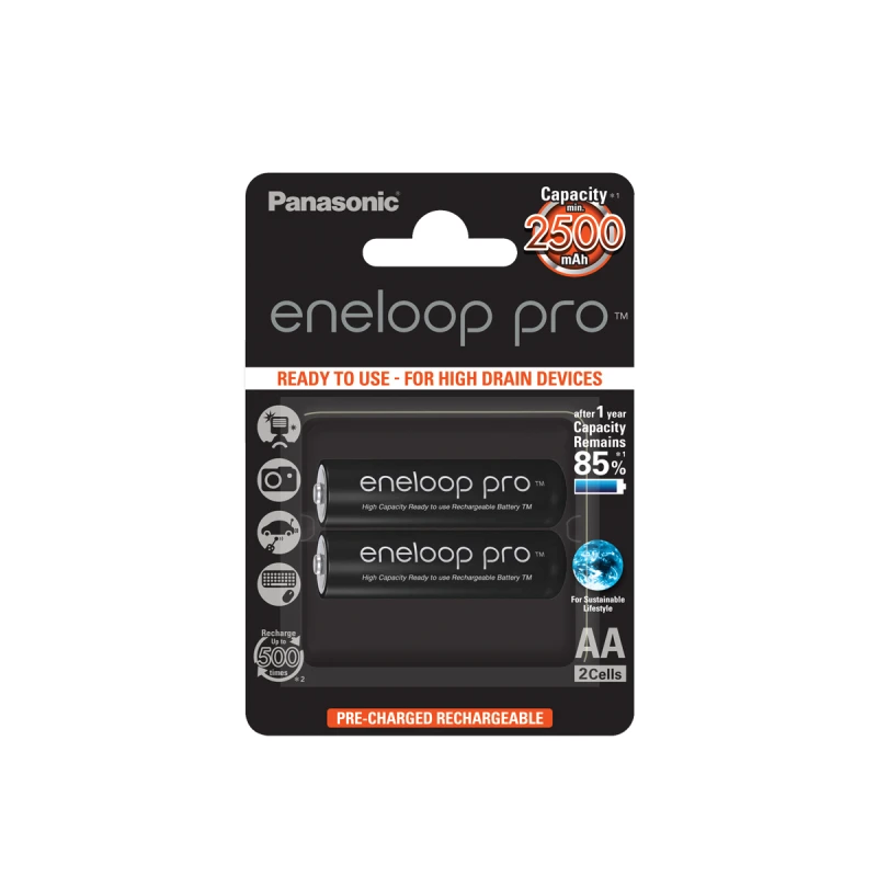 Panasonic Eneloop Pro HR06 (BK-3HCDE/2BE) 2 punjive baterije AA